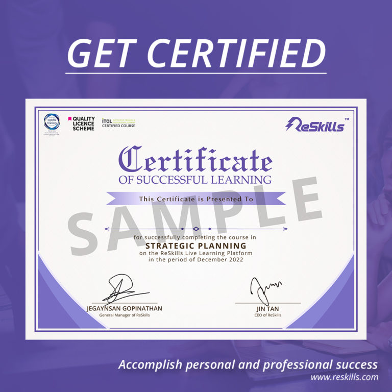 Certificate in Strategic Planning - ReSkills