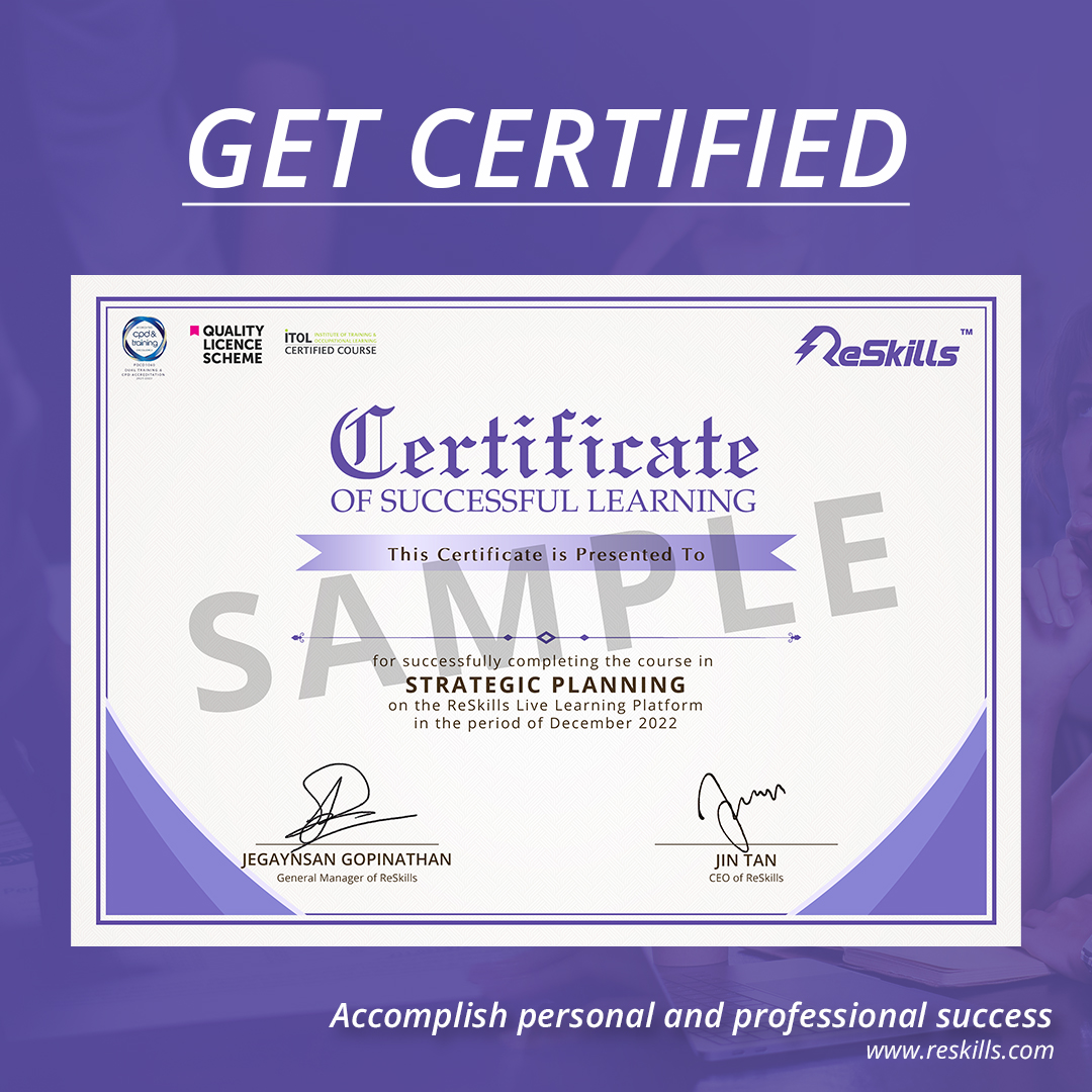 Certificate in Strategic Planning - ReSkills