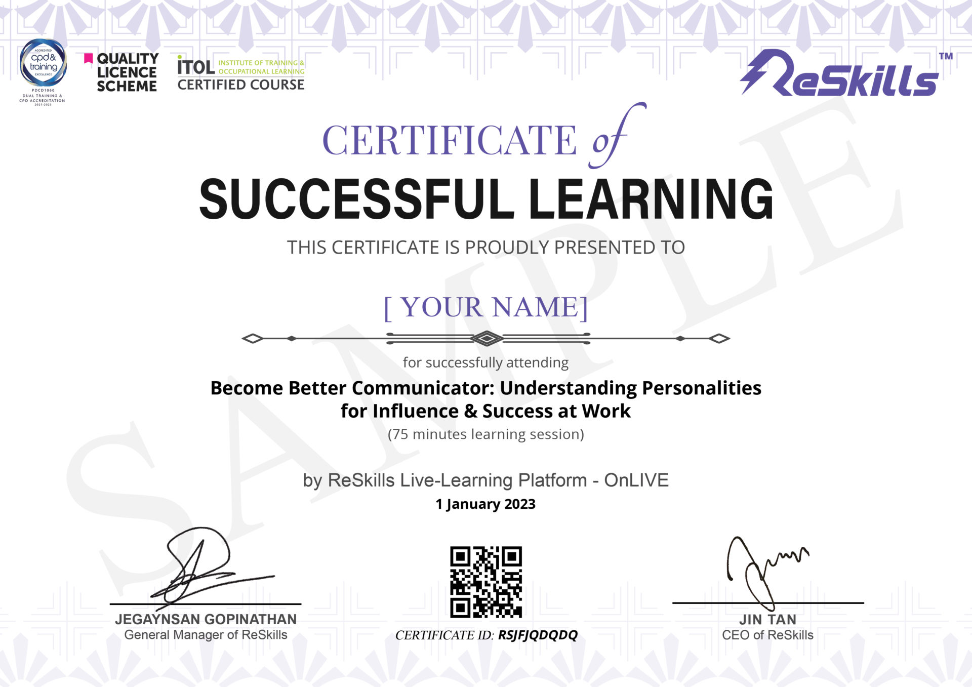 Accreditation CPD - ReSkills